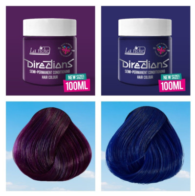 La Riche Directions Colour Hair Dye Combo (x1 Plum and x1 Midnight Blue ...