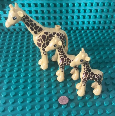 Lego Duplo - Lot Of (3) Giraffe Figure Pieces Mom W/ Moving Neck ...