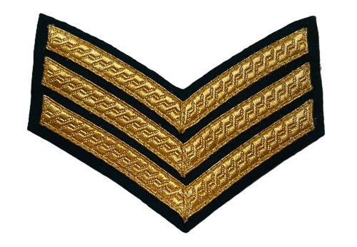Mess Kit Chevrons Sergeant 3 Gold Bar Dark Green British Army Old ...