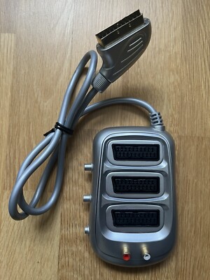 3 Way Scart Lead Cable Splitter Adaptor Extension Box ( Slightly ...