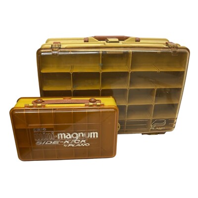 Plano Over & Under Mini-Magnum Side-Kick Fishing Tackle Boxes Set of 2 ...