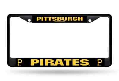 Pittsburgh Pirates BLACK Chrome License Plate Frame 3D Metal Custom MLB ...