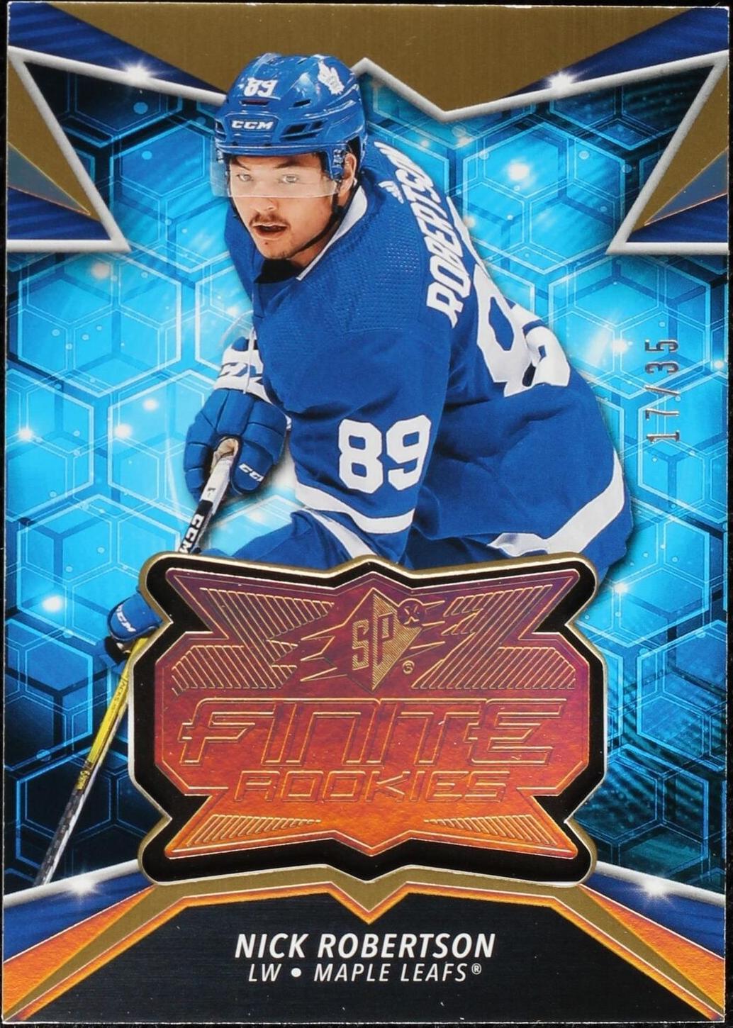 2020-21 SPx - Finite Rookies Nick Robertson #F-17 Spectrum /35 (RC) for ...