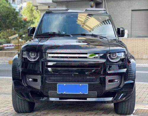 Front Bumper Lip Spoiler&Fog Lamp eyebrow Cover For Land Rover Defender ...