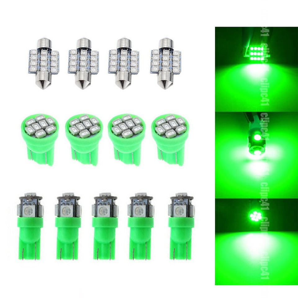 13Pcs Car Interior LED Light Package Kit for Dome Map Bulbs License ...