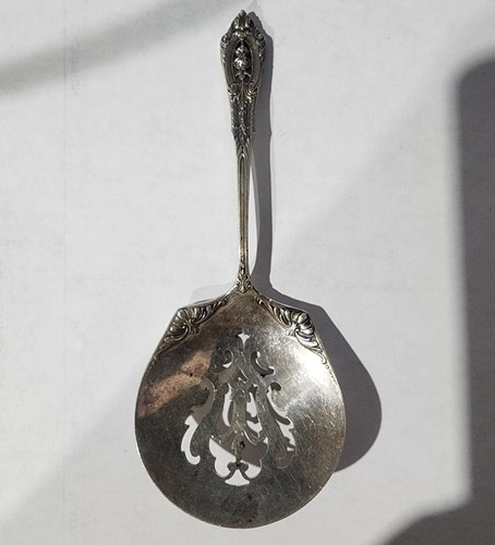 WALLACE ROSE POINT STERLING SILVER.925 NUT/BONBON SPOON 4 3/4" NO ...