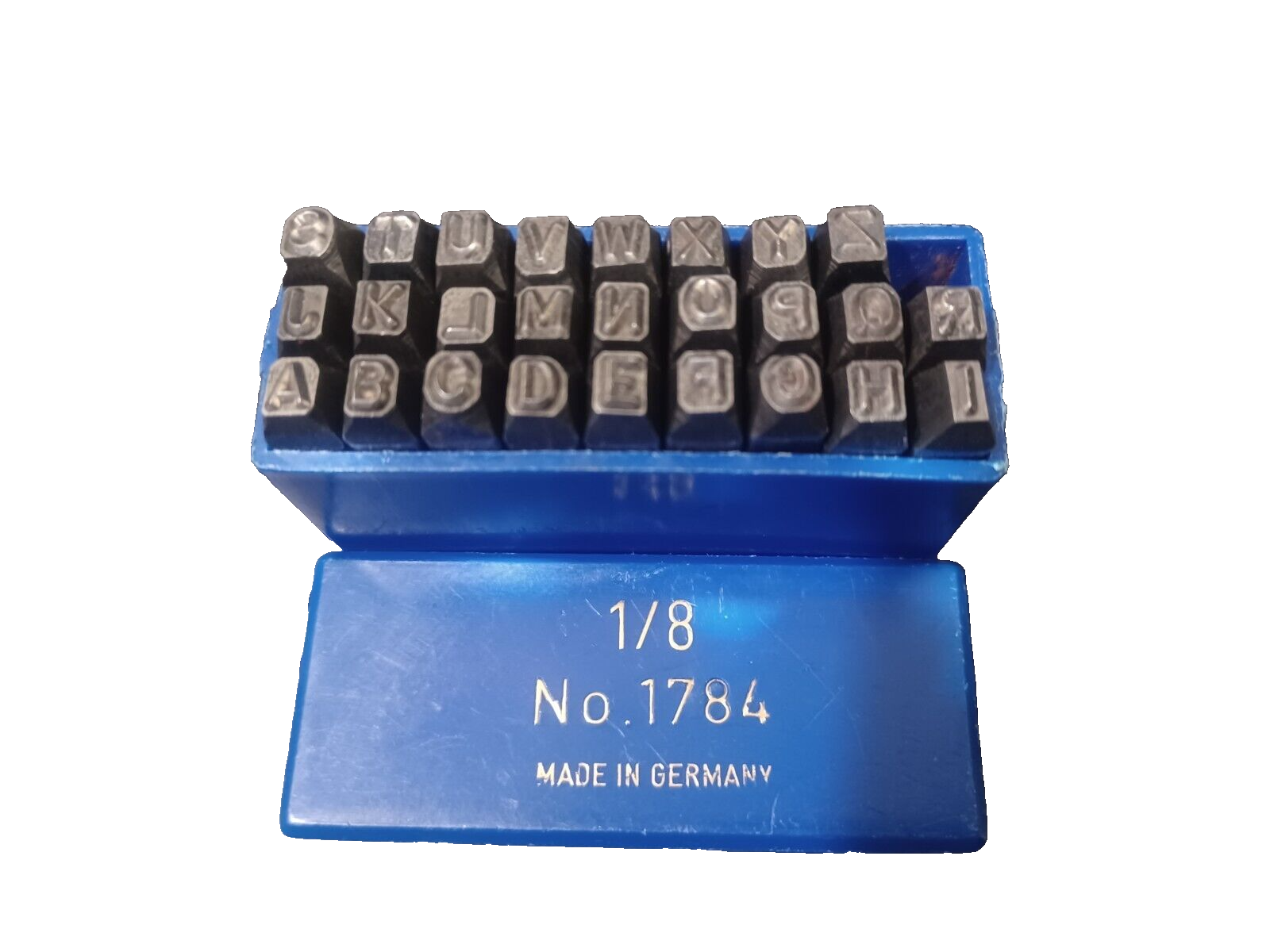Vintage KULKONI 1/8 No. 1784 Germany Metal Steel Letter Alphabet Stamps ...
