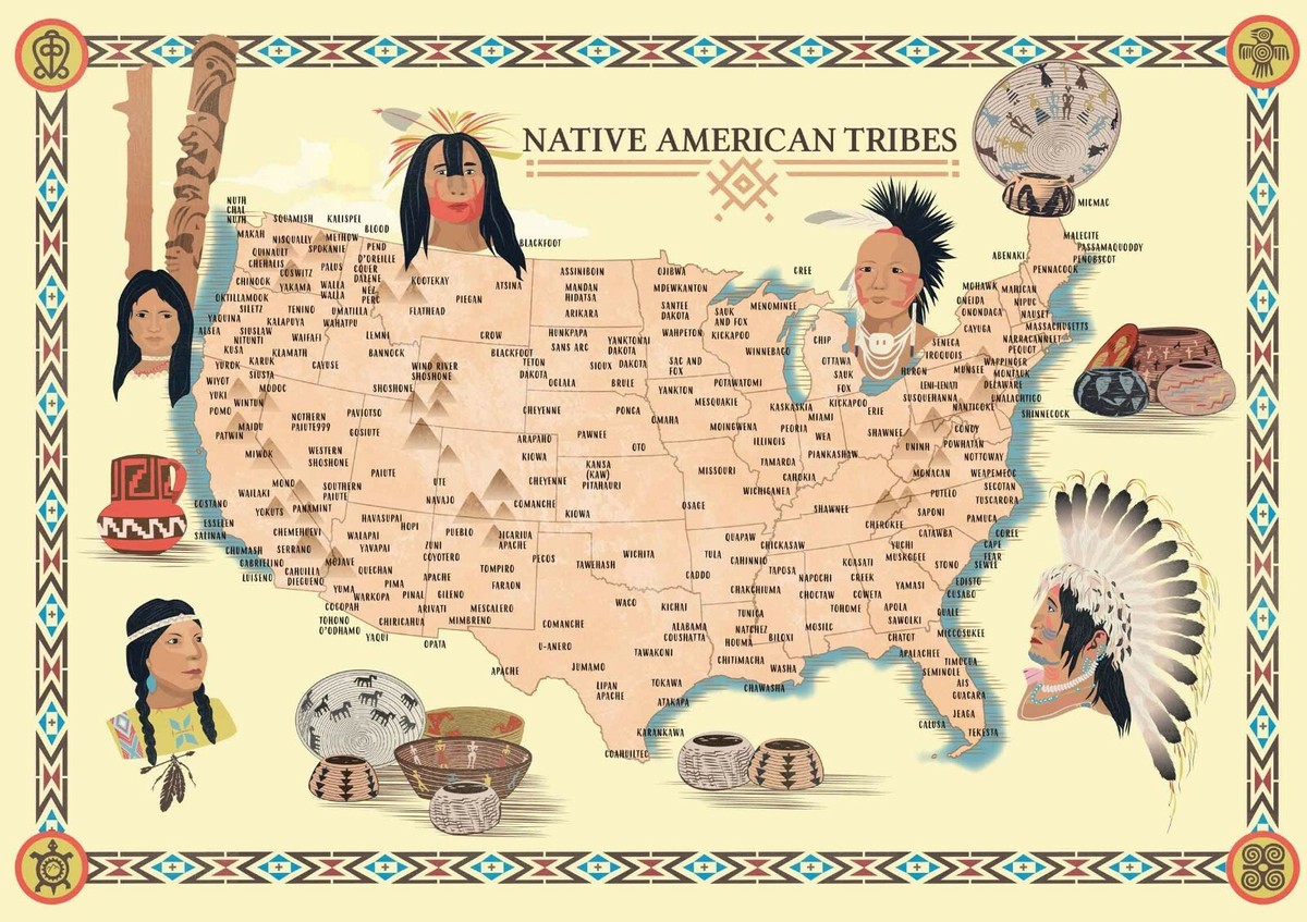 Indian Tribe Territory Map Map With The Territories Of The The Native