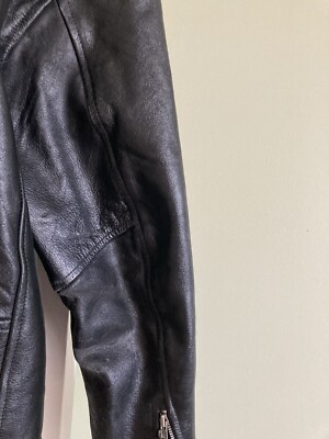 Vintage 80s Black Genuine Echtes Leather Biker Motorcycle Vintage 80s Black Genuine Echtes Leather Biker Motorcycle
