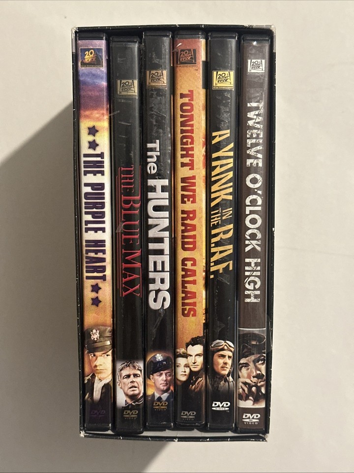 War Classics 6 DVDs The Blue Max Twelve O'Clock High Purple Heart FOX ...