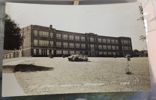 MANISTEE High School Michigan RPPC Real Photo Postcard Unused | eBay