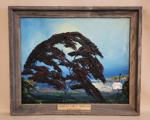CHICO WHEELER (D) HOF FL HIGHWAYMEN PAINTING SIGNED 2x OIL - MASONITE ...