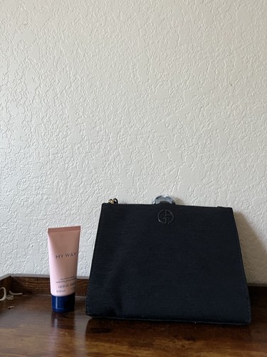 Giorgio Armani MY WAY Body Lotion 1.7 oz Mini size + New Black Clutch ...