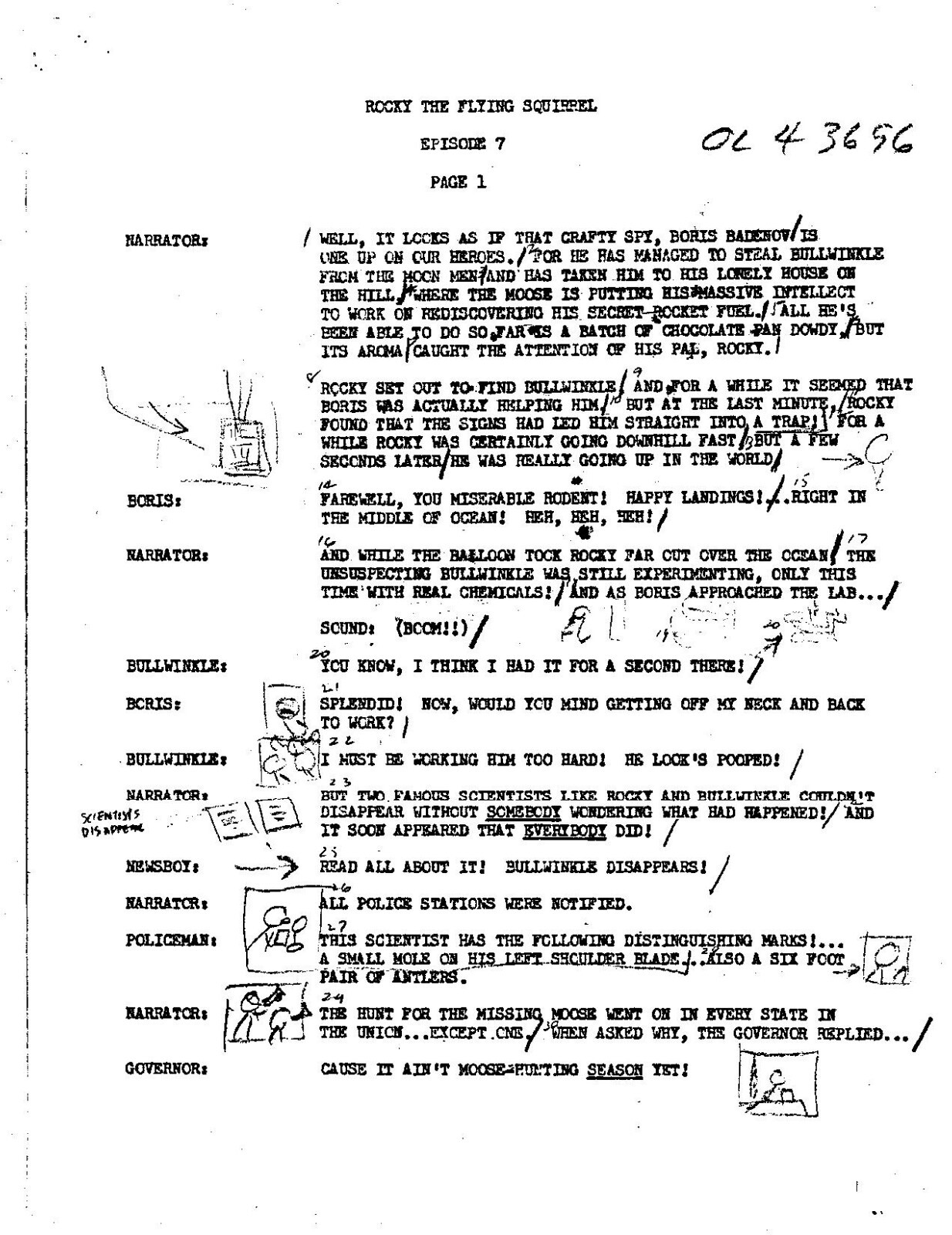 ROCKY & BULLWINKLE 2 Cartoon TV Series Scripts, Dudley Do-Right Peabody ...