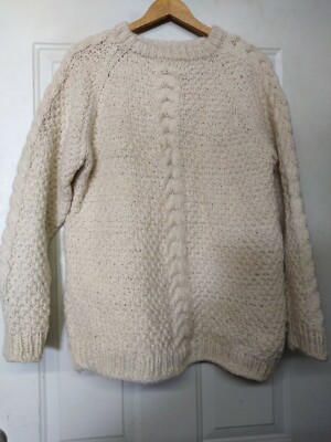 Womens NEPAL HANDMADE IN NEPAL 100% WOOL KNIT SWEATER SIZE XL | eBay