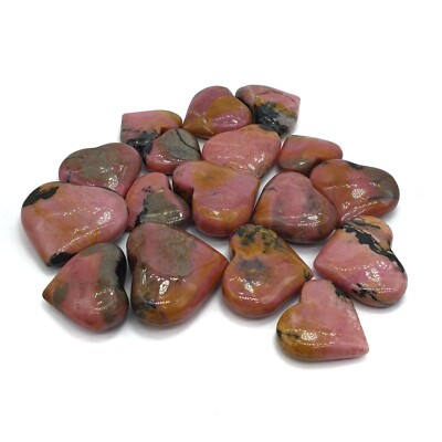 17 Pcs Top Quality Pink Color Rhodonite Hearts,Pink Rhodonite,Rhodonite ...
