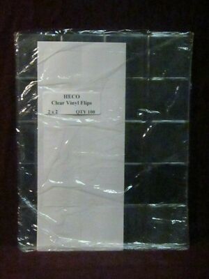100 2x2 Vinyl Coin Flips Holders with Inserts - Double Pocket HECO ...