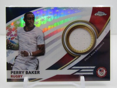 PERRY BAKER 2024 TOPPS CHROME US OLYMPIC ATHLETE-WORN PATCH! RUGBY!! | eBay