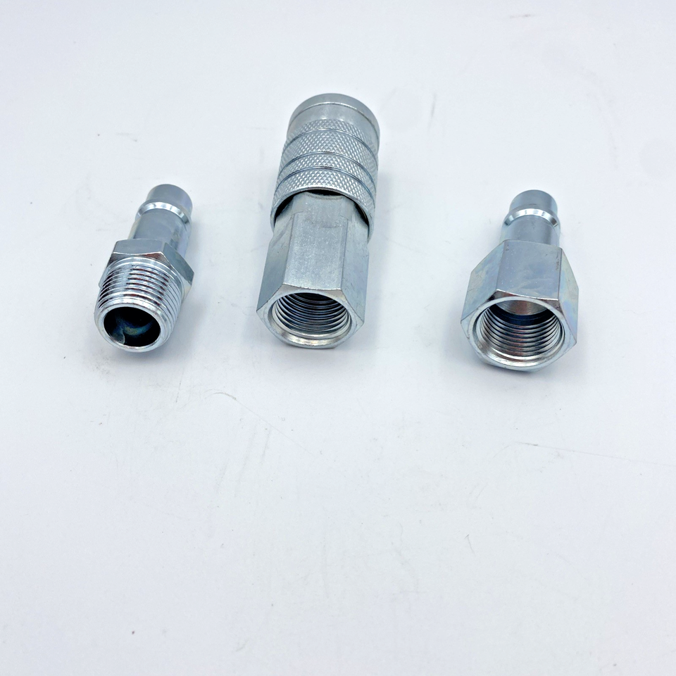 1/2’’ Air Hose Fittings Set, High Flow 1PC I/M Industrial Type Coupler ...