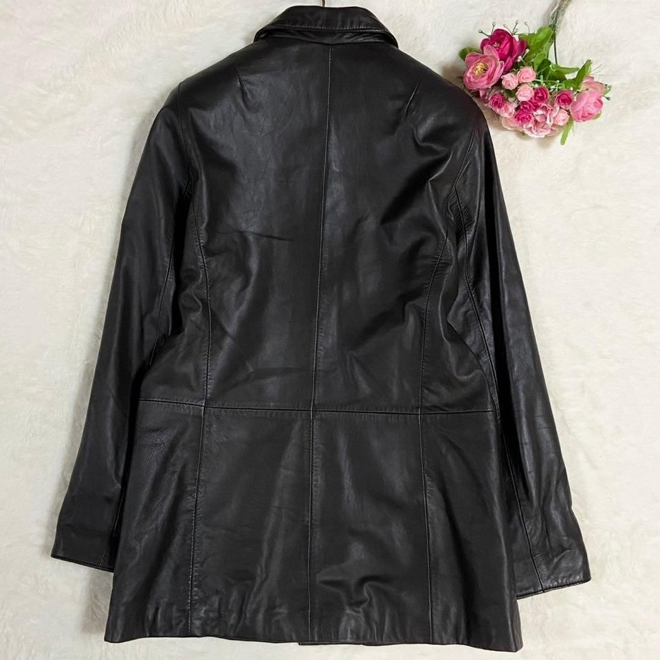 Real Leather Half Coat Dark Brown Approx. Size XS Authentic | eBay