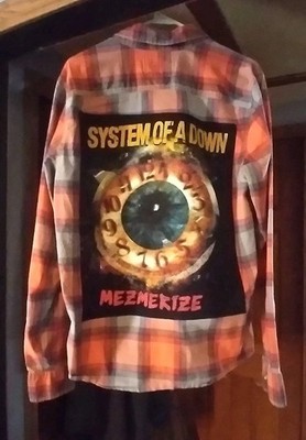 Upcycled Flannel Shirt W/ Rare SYSTEM OF A DOWN back Patch | eBay