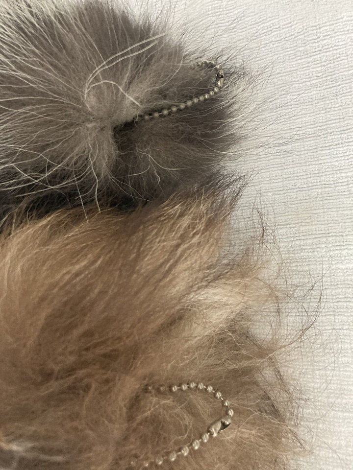 "12" Real Fox Fur Tail Keychain Bag Charm Furry Pendant | eBay