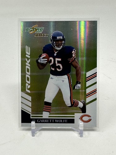 2007 Score Select Football Garrett Wolfe Rookie RC Card #389 #086/599 ...