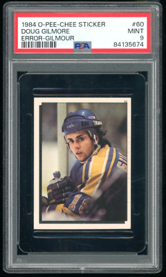 Doug Gilmour Rookie Year 1984-85 O-Pee-Chee Stickers #60 OPC PSA 9 MINT ...