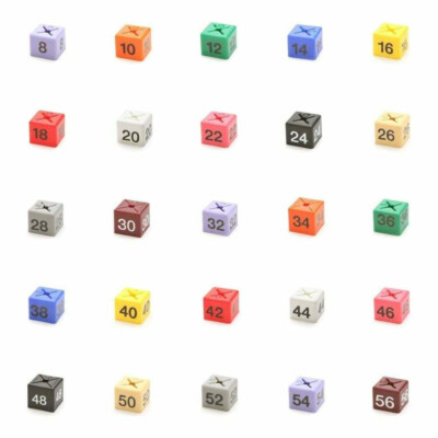 50 NEW COLOR SIZE CUBES FOR GARMENT CLOTHES MARKER PACK FOR HANGER SIZE ...
