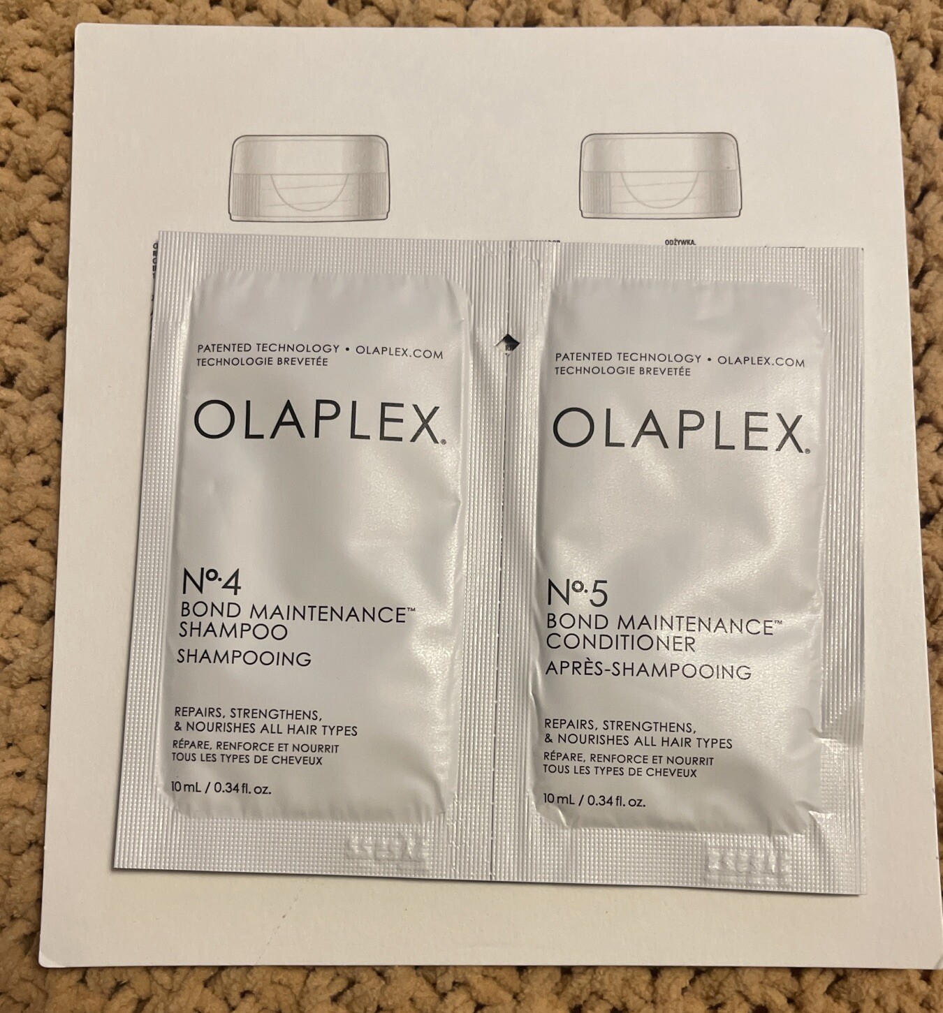 NEW Olaplex No 4 / No 5 Shampoo Conditioner Foil Packet Set Duo 10ml ...