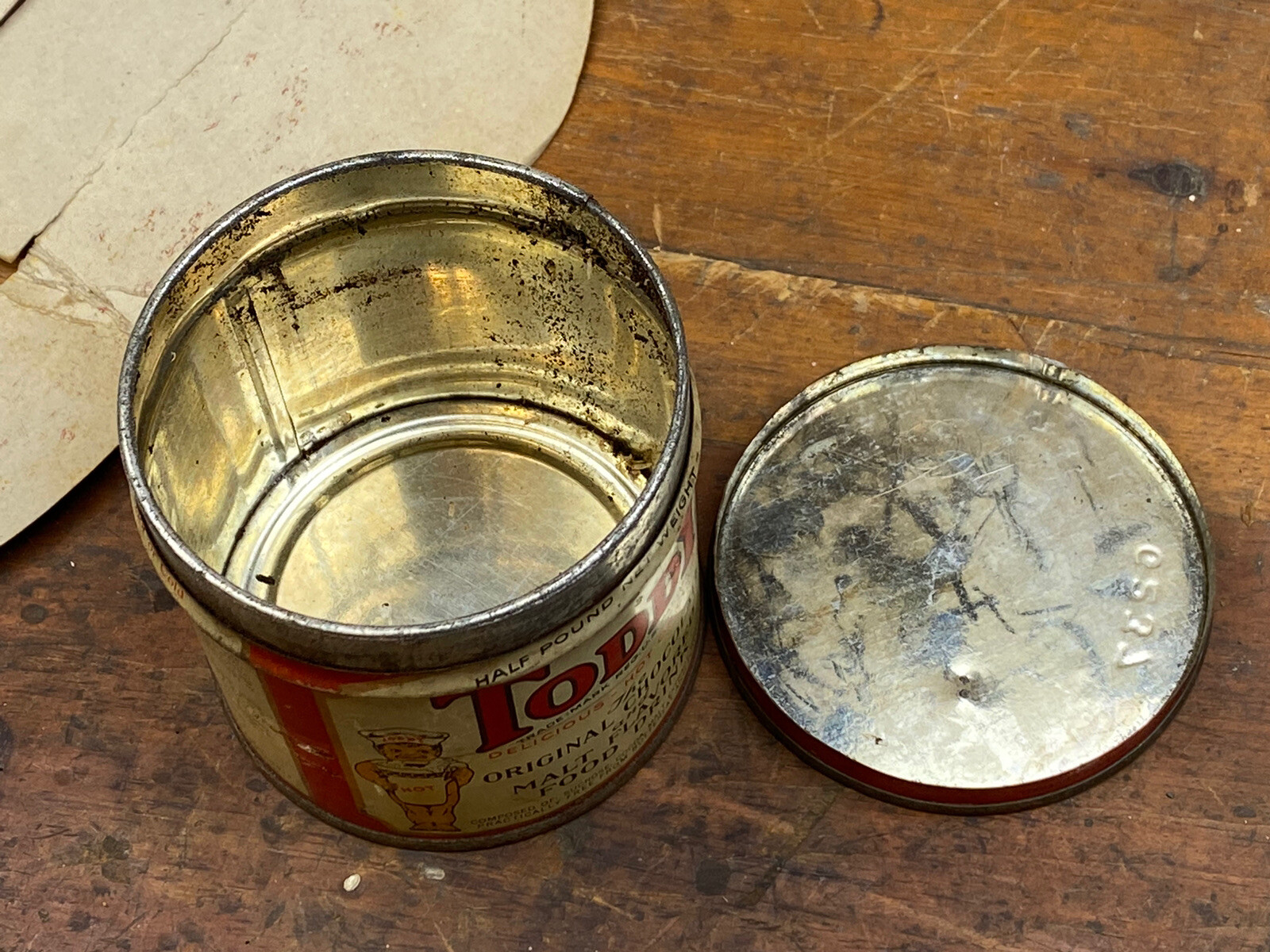 RARE C.1930 TODDY Display w/ 1/2 Lb Can Countertop Display, Chololate ...