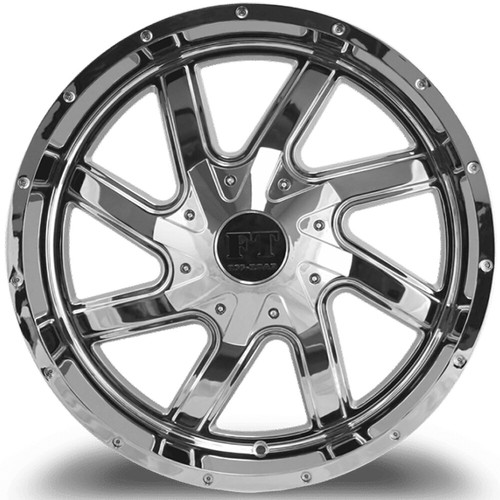 4 Wheels 20" FT1 20x10 5x127/5x135 Chrome 0ET 78.3CB ...