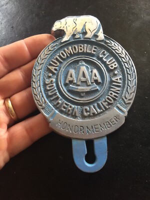AAA SoCal Auto Club License Plate Topper Frame Patina HOTROD Car ...