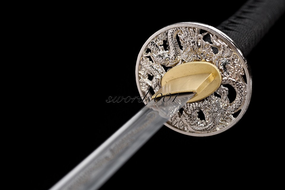 Japanese Samurai Katana Full Tang T10 Steel Clay Tempered Razor Sharp ...