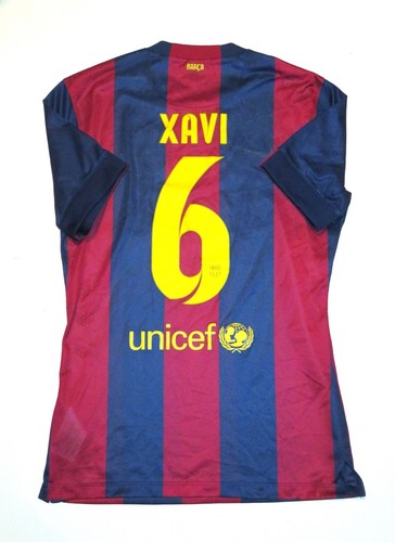 2014-2015 Nike FC Barcelona Xavi Authentic Shirt Kit Jersey Match ...