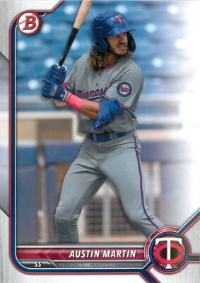 Austin Martin 2022 Bowman Baseball Prospects MLB Card #BP-139 Minnesota ...