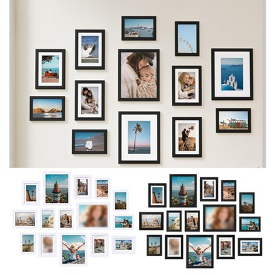 15 Piece Picture Frames Set Wall Decor Collage for Family Photos with ...