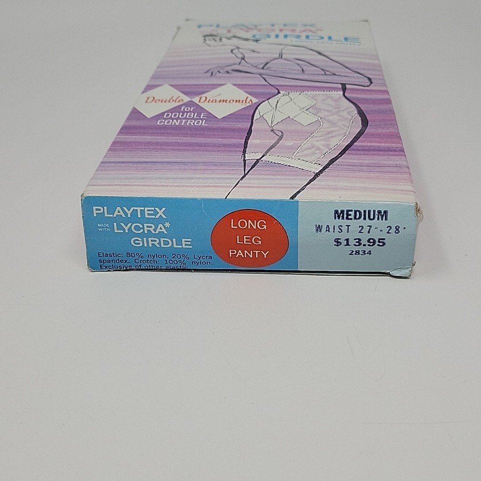 Vintage Playtex Medium Double Diamonds Panty Leg Girdle NOS Lycra | eBay