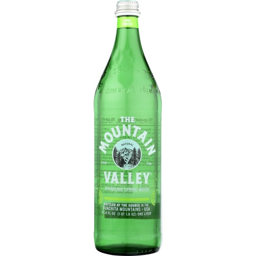 Eau Pétillante Citron Vert 1 Litre (Caisse de 12) Par Mountain Valley ...