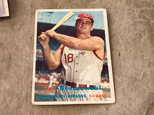 1957 Topps #165 Ted Kluszewski Cincinnati Reds Baseball Card - EX ...