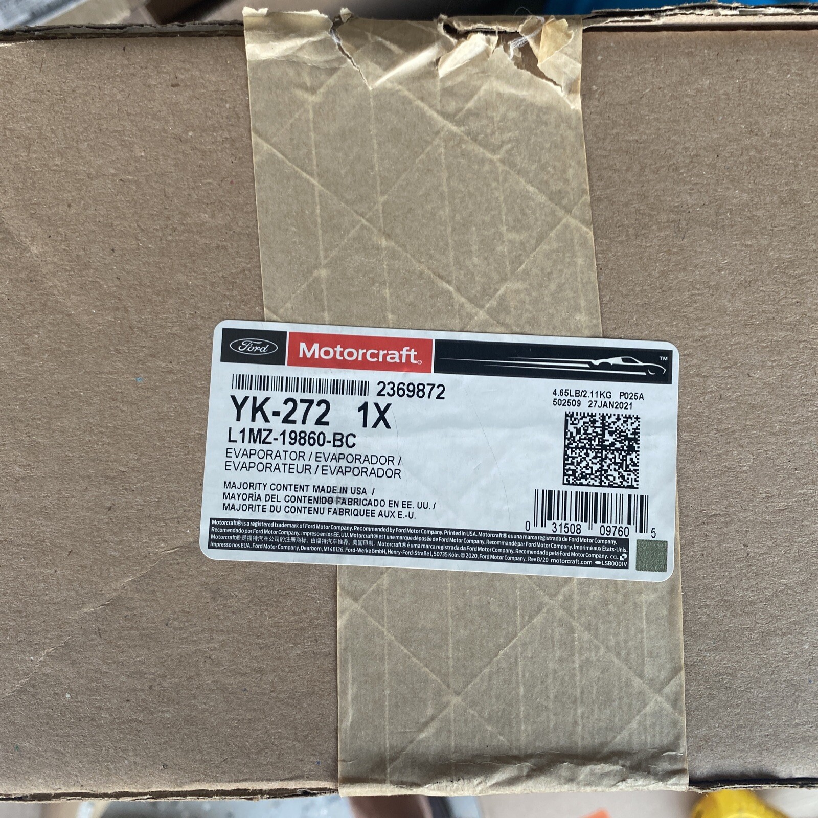 Genuine Ford Evaporator Core L1MZ-19860-BC | eBay