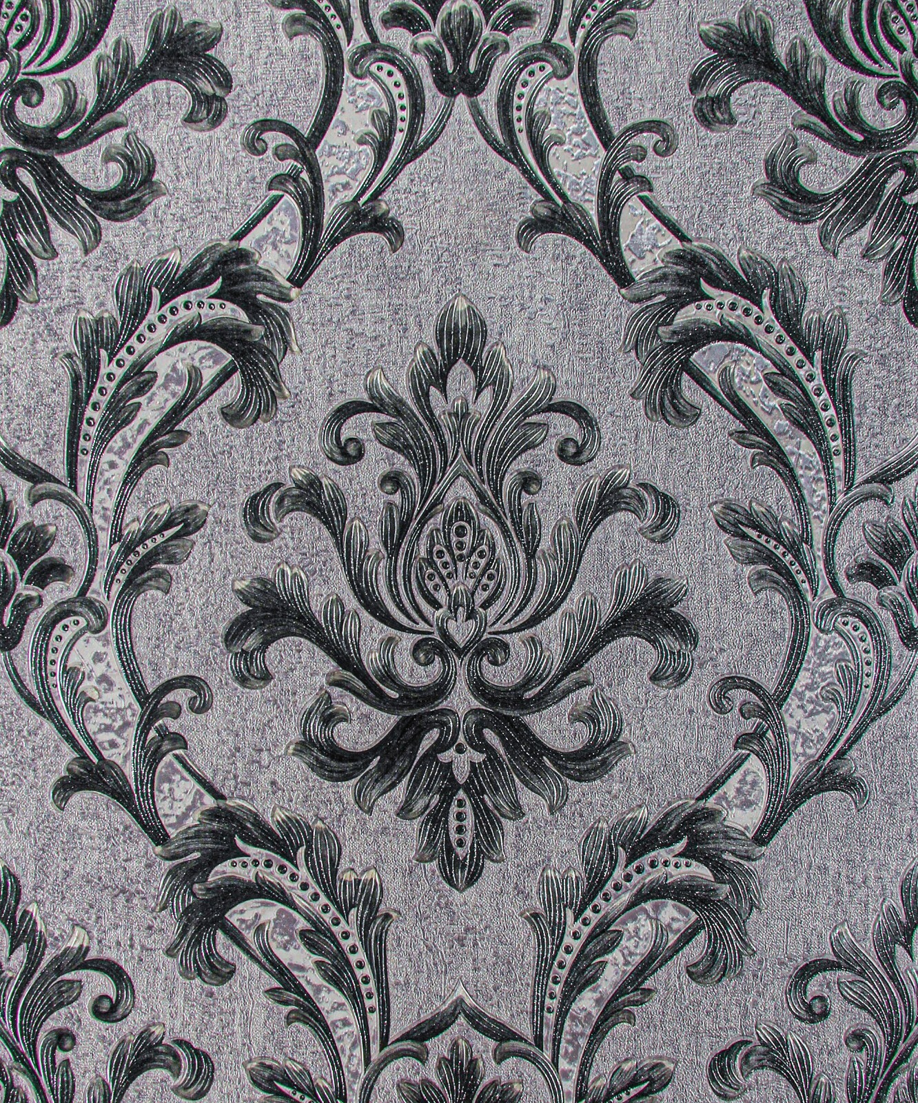 Luxury Embossed Textured Damask Vinyl Metallic Glitter Boutique ...