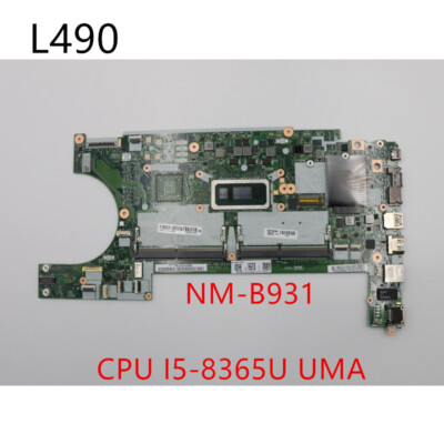 NM-B931 For Lenovo ThinkPad L490/L590 Motherboard CPU I5-8365U FRU ...
