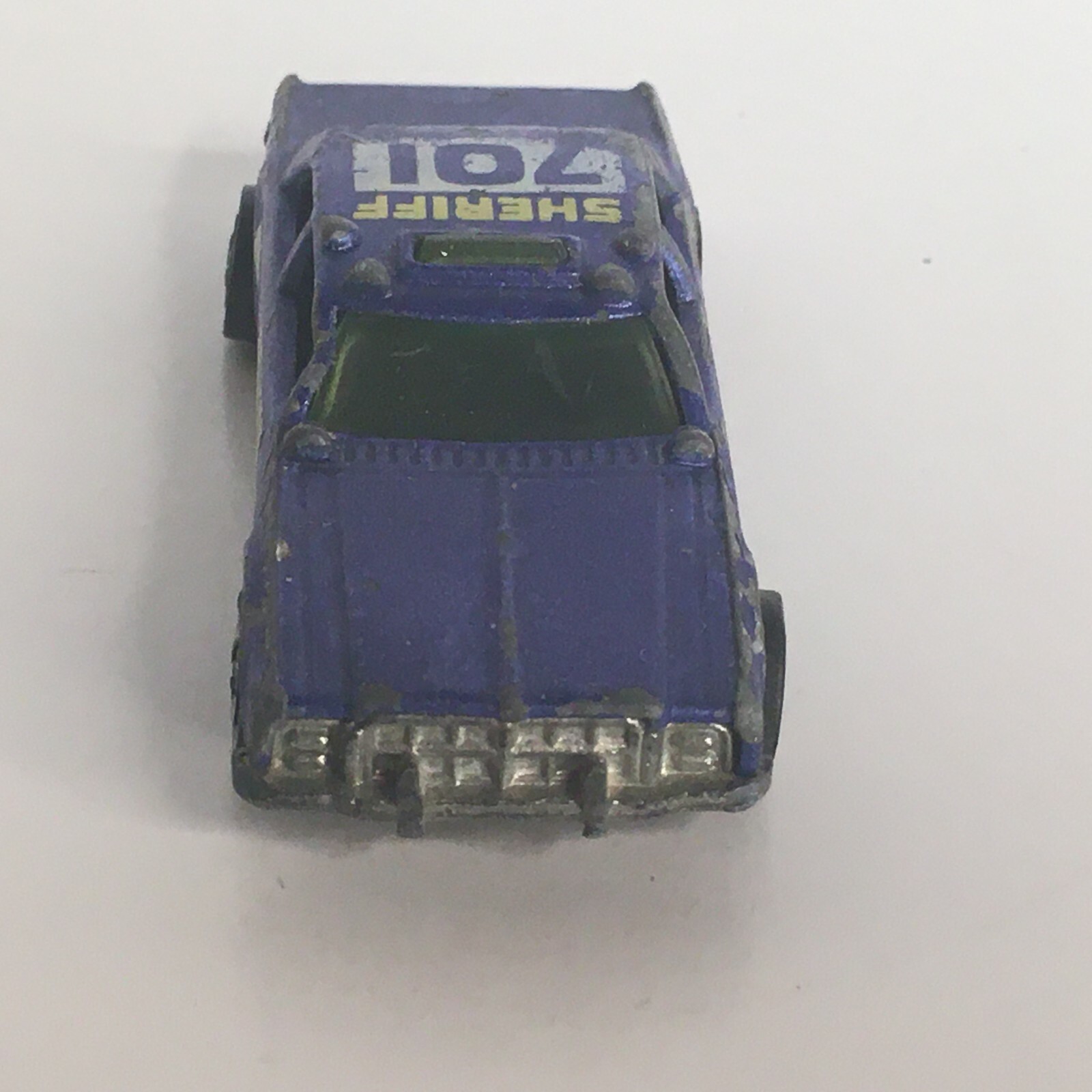 Hot Wheels Sheriff Patrol Police Car Vtg Toy Blue Base Error Sherriff ...
