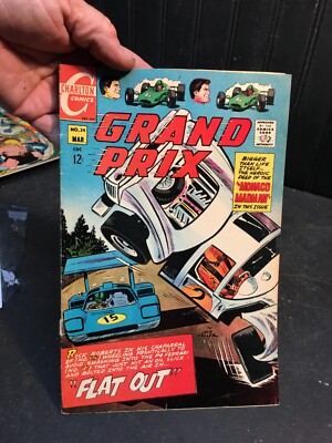 Vintage 1969 Grand Prix No 24 Comic Book Flat Out Very Good Condition ...