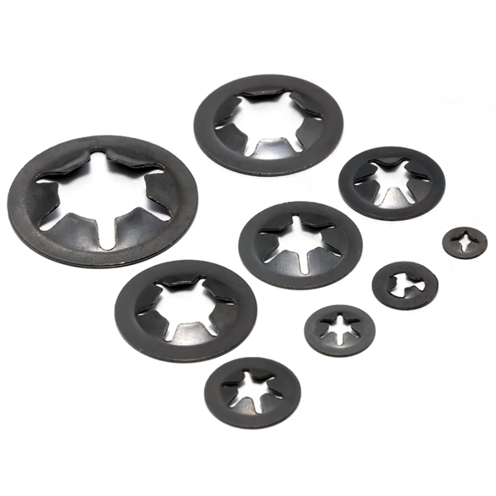 260x Starlock Washers For Shaft Retaining Push On Clips 3-12mm Spring ...