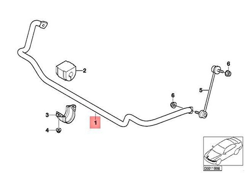 NEU BMW E46 316I 16 19 316TI 318CI STABILISATOR FRONT 24,6 MM ...