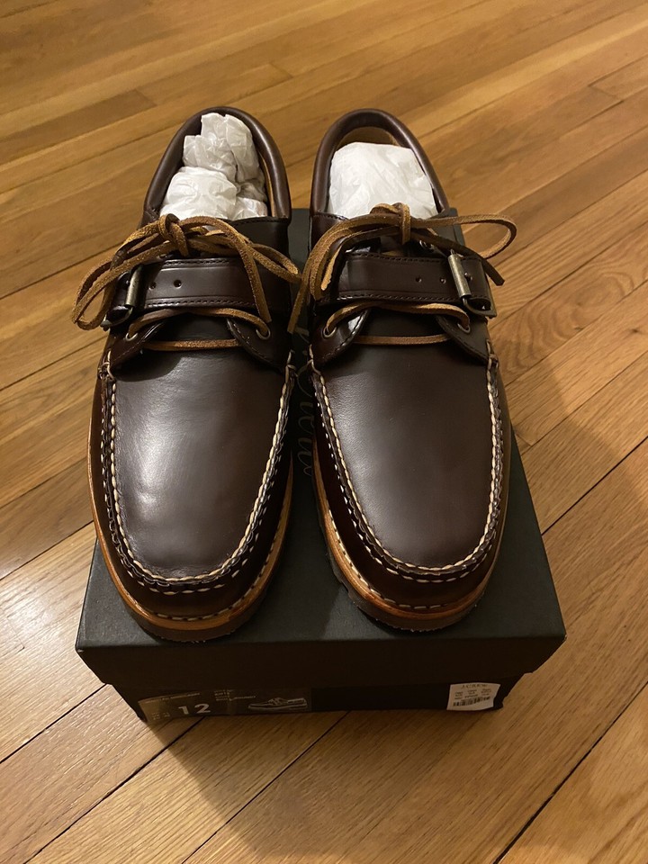 BRAND NEW! J. Crew Brown Leather Loafer Lug Sole Strap Sz 12 Polo ...