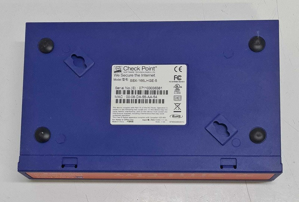 CheckPoint VPN-1 UTM Edge X Internet Security Appliance SBX-166LHGE-5 ...