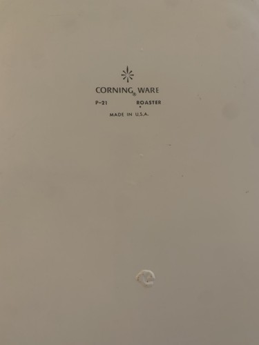 Vintage CORNING WARE Roaster Blue Cornflower P-21 Dimensions 15x10x2.5 ...